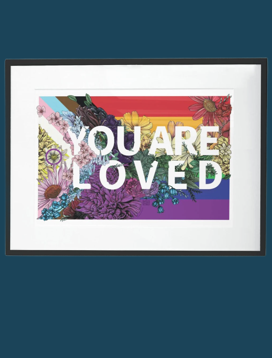 You Are Loved Poster | Rainbow Pride Art | LGBTQ Poster – Paraíso Plant ...