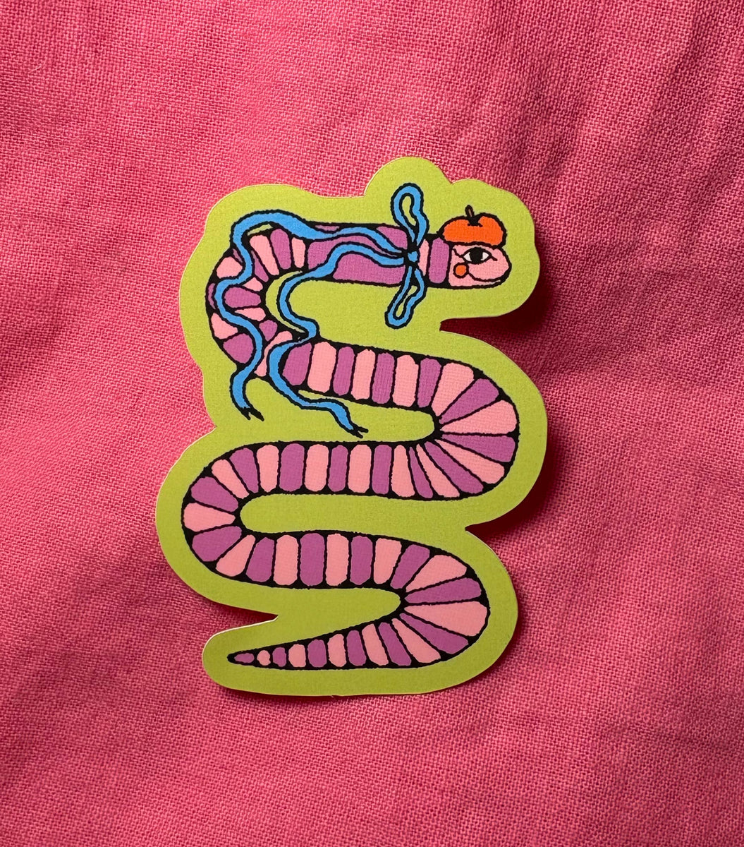 Sticker - Silly Worm – Paraíso Plant Studio