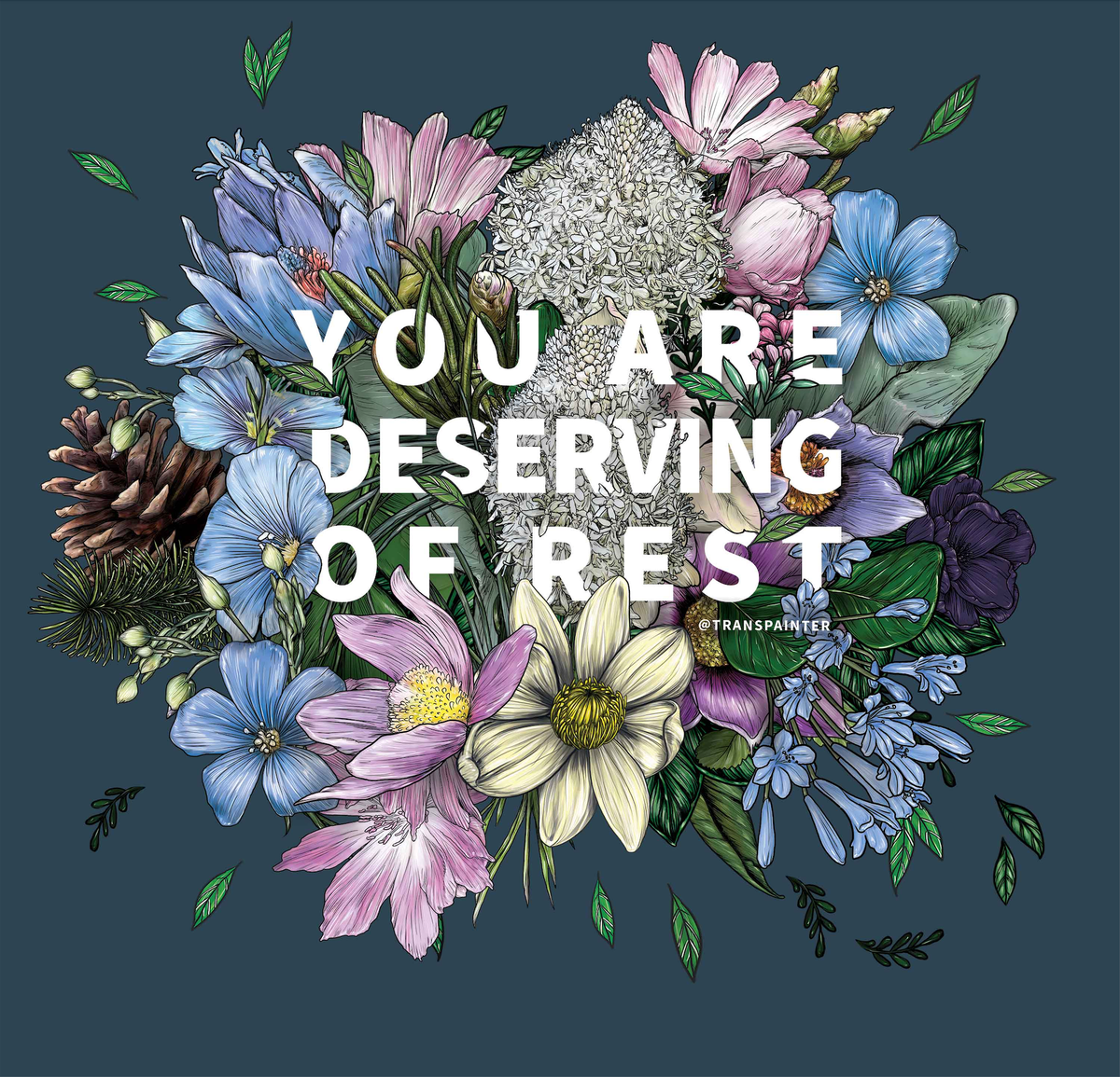 You Are Deserving of Rest Poster | Self Care Art Print – Paraíso Plant ...