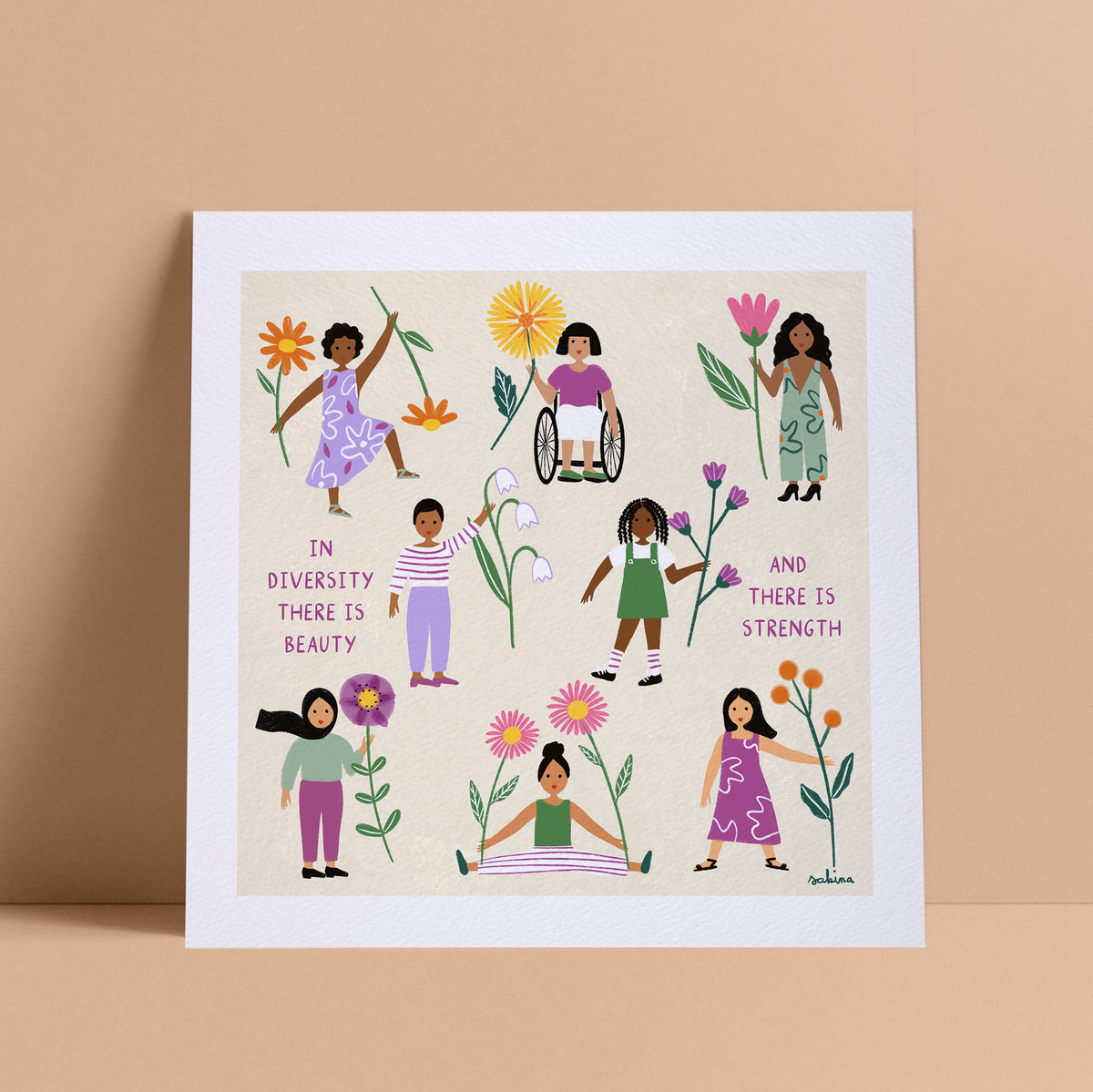 Diversity Flowers Square Print – Paraíso Plant Studio